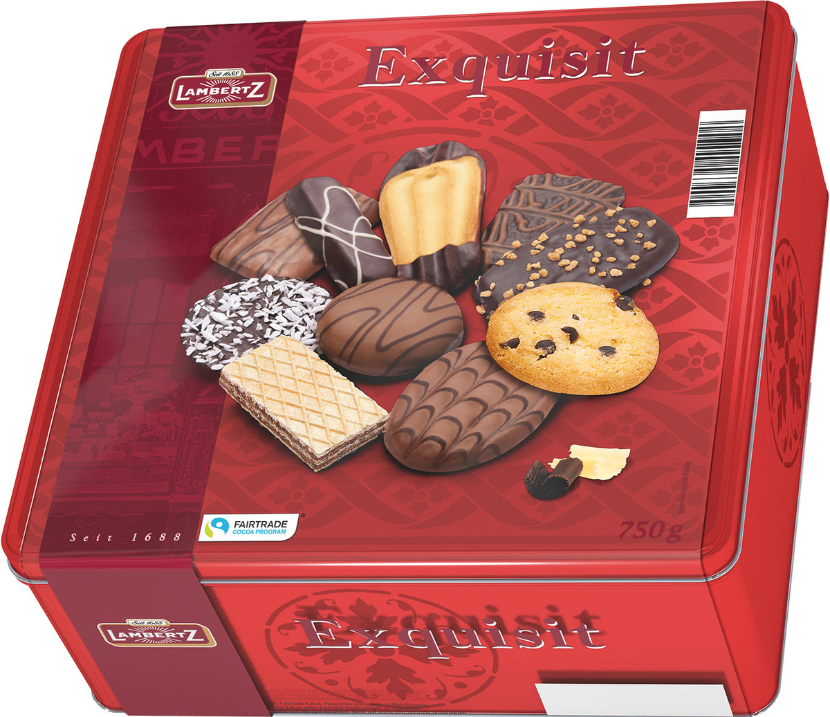 297145 Lambertz Exquisite Red gift tin 26.45 oz – German Specialty Imports llc