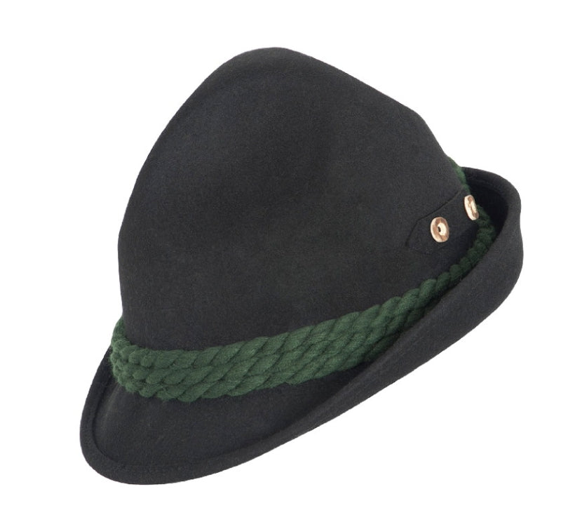 1600 -B16H Faustmann Bavarian Dreispitz Hut Three Corner Hat 4 Ropes w ...