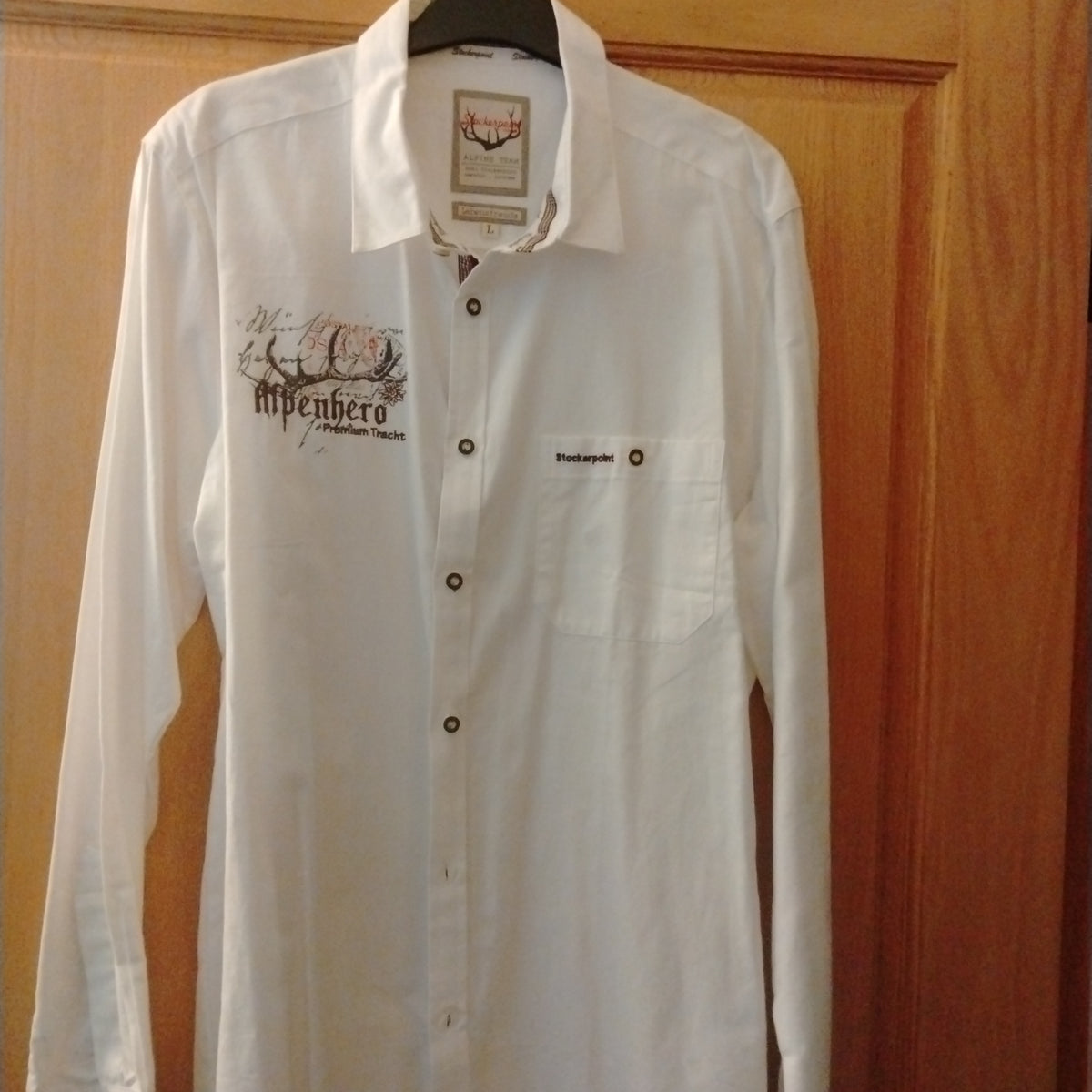 White Stockerpoint Men Trachten Shirt with Alpenhero Premium Tracht Em ...