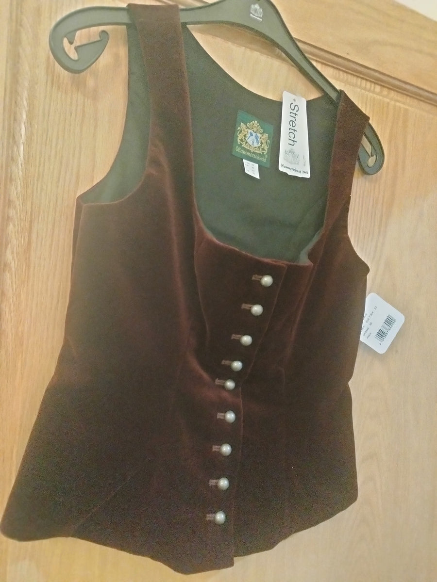 232 7004 - 23 Storo Hammerschmid beautiful dark red Velvet Mieder Top ...