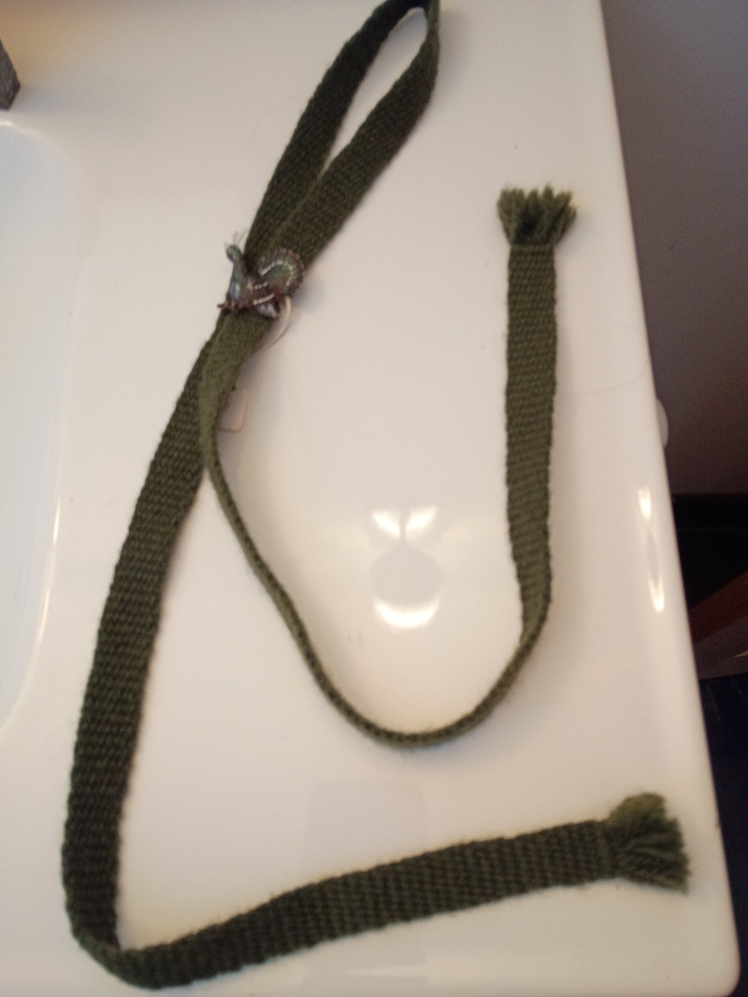 Grouse Traditional Woven green Necktie with painted Grouse pewter Tie ...