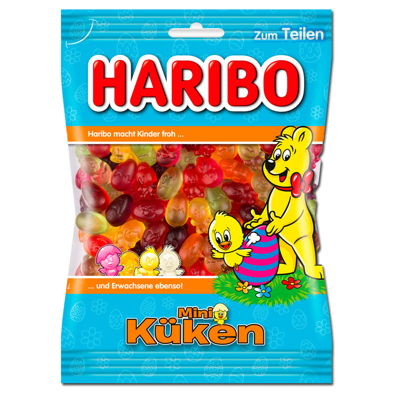 German Haribo Mini Kueken zum Teilen MIni chicks for sharing Gummy Can ...