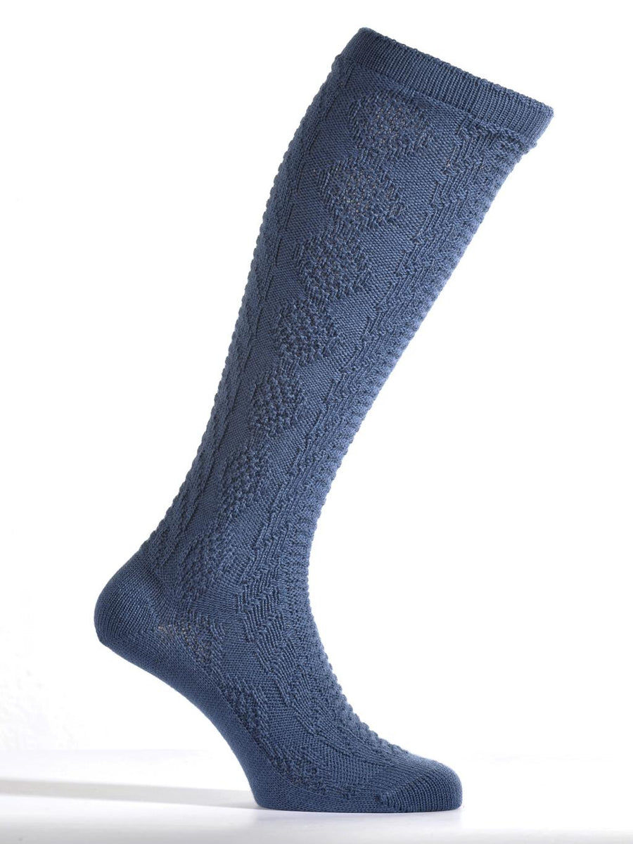3620-24 Luise Steiner Traditional Trachten Men Knee Socks sbg. blue ...