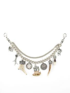 S 8606 Luise Steiner Silver Deer Bone and Coins Charivari for Men Lede ...