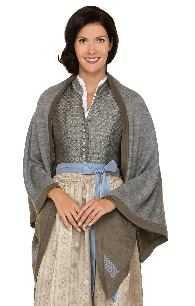 Stockerpoint Trachten shawl SH-385 gray taupe – German Specialty ...