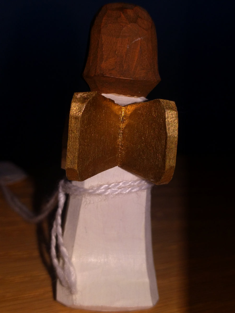 Lotte Sievers Hahn Hand Carved and painted Angel Standing w. Long Dres ...