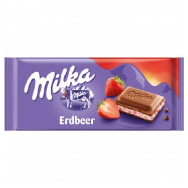 G 702378 German Milka Strawberry Yogurt Creme Filling Chocolate ...