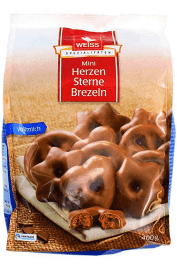 298457 Weiss Mini Hearts /Stars/Pretzel Dark Chocolate Gingerbread Coo ...